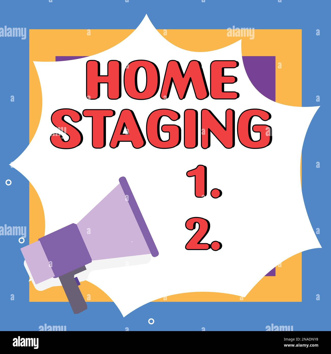 Handwriting text Home Staging, Word for preparation of a private ...