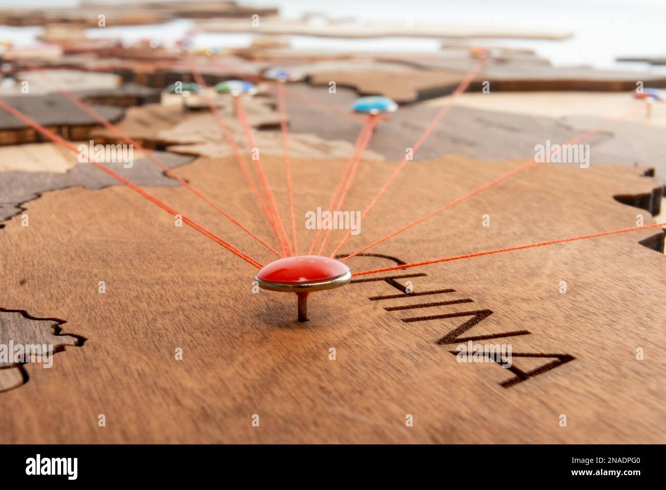 China logistics map hi-res stock photography and images - Alamy