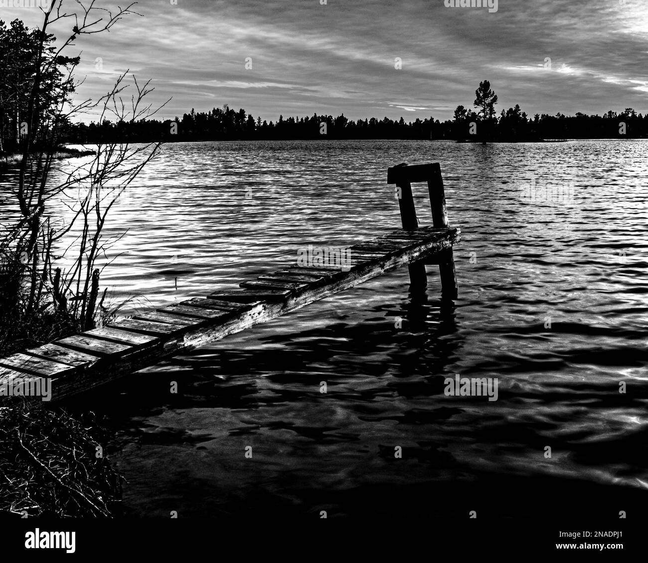 An aerial view of wooden path over lake Stock Photo - Alamy An aerial view of wooden path over lake Stock Photo - Alamy
