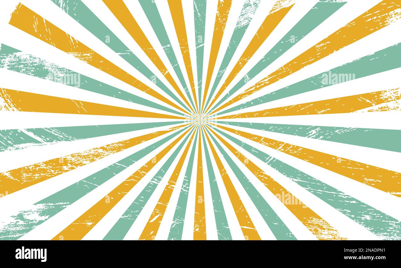 sunburst vintage horizontal background. Retro background with rays or ...