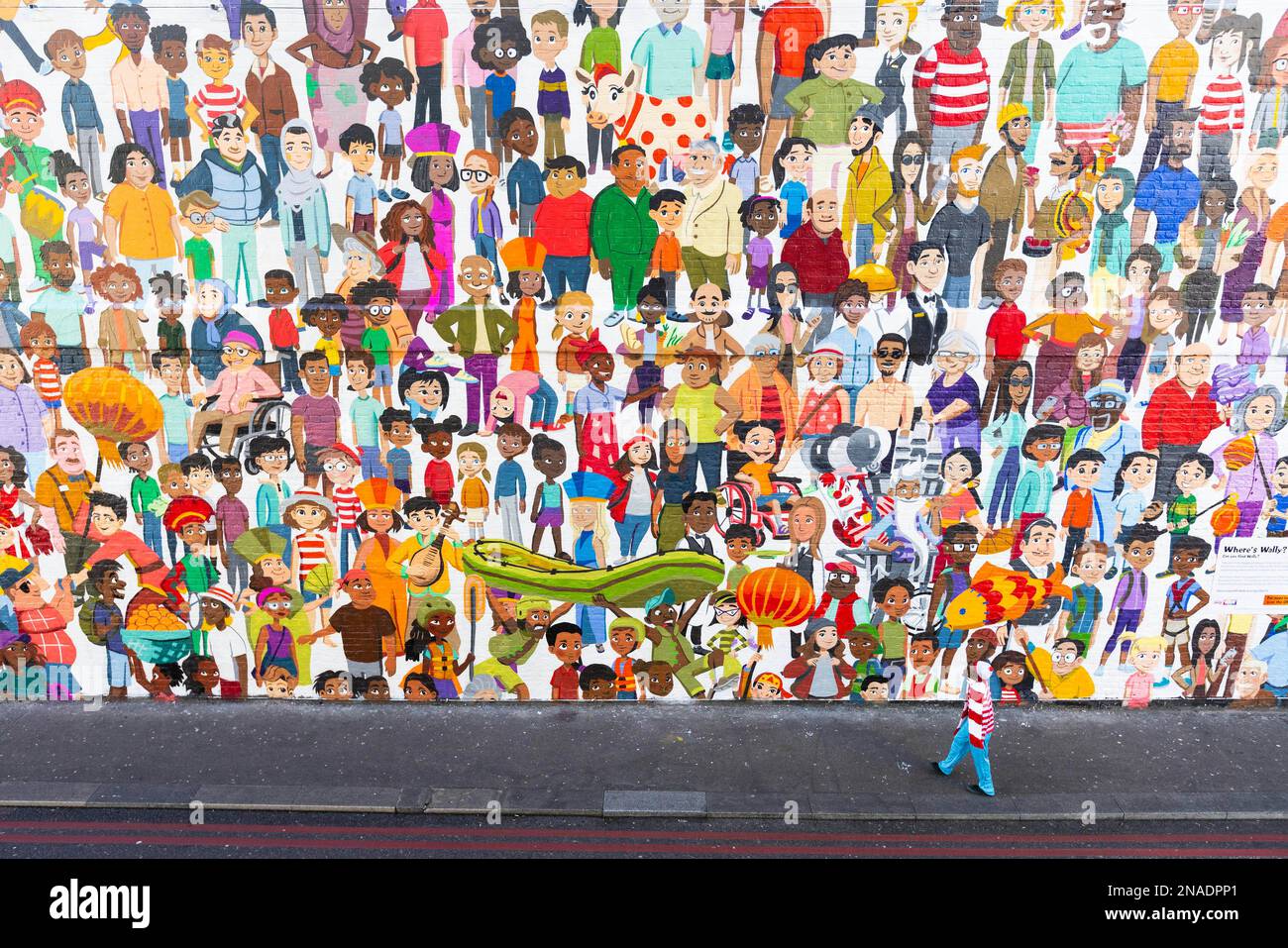 EDITORIAL USE ONLY Levi Babin, nine, interacts with a large-scale Where ...