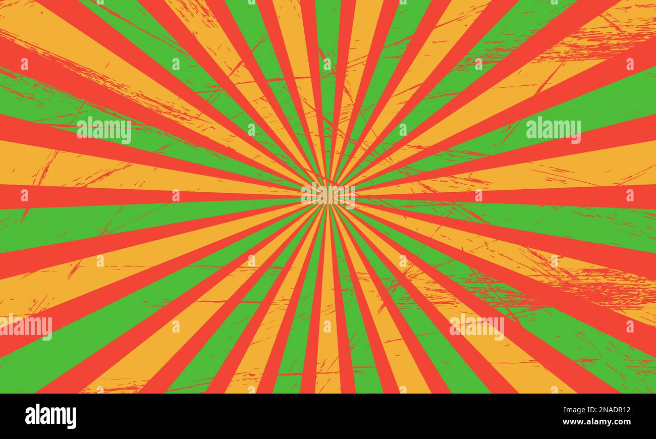 sunburst vintage horizontal background. Retro background with rays or ...