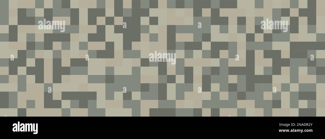 Digital camouflage. Seamless vector pattern. Pixel grid for military ...
