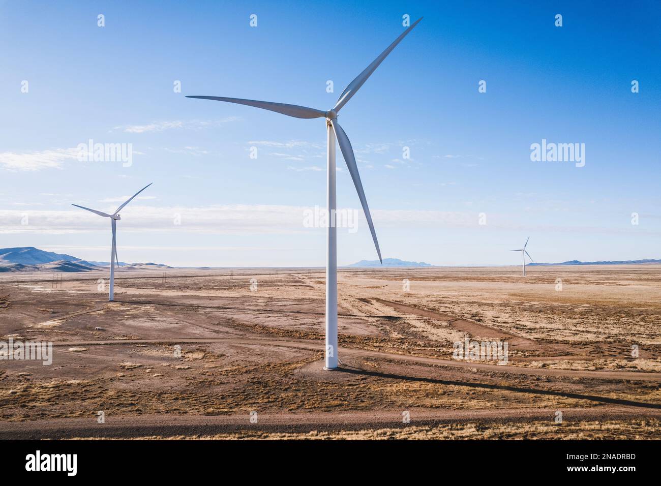 Wind turbines at Macho Springs wind energy farm in NM Stock Photo - Alamy