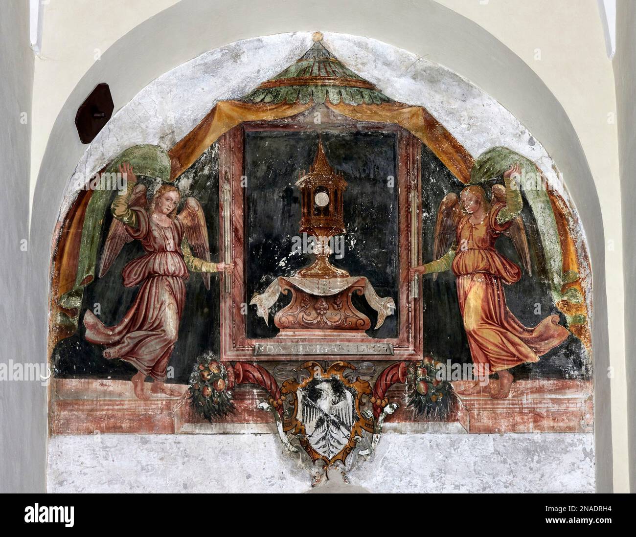 Stemma della famiglia Obici - affresco - pittore bresciano nel 1599 ...