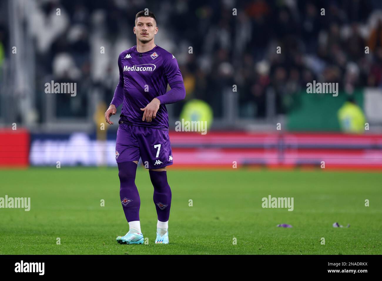 Torino, Italy. 12th Feb, 2023. Luka Jovic of Acf Fiorentina looks on ...