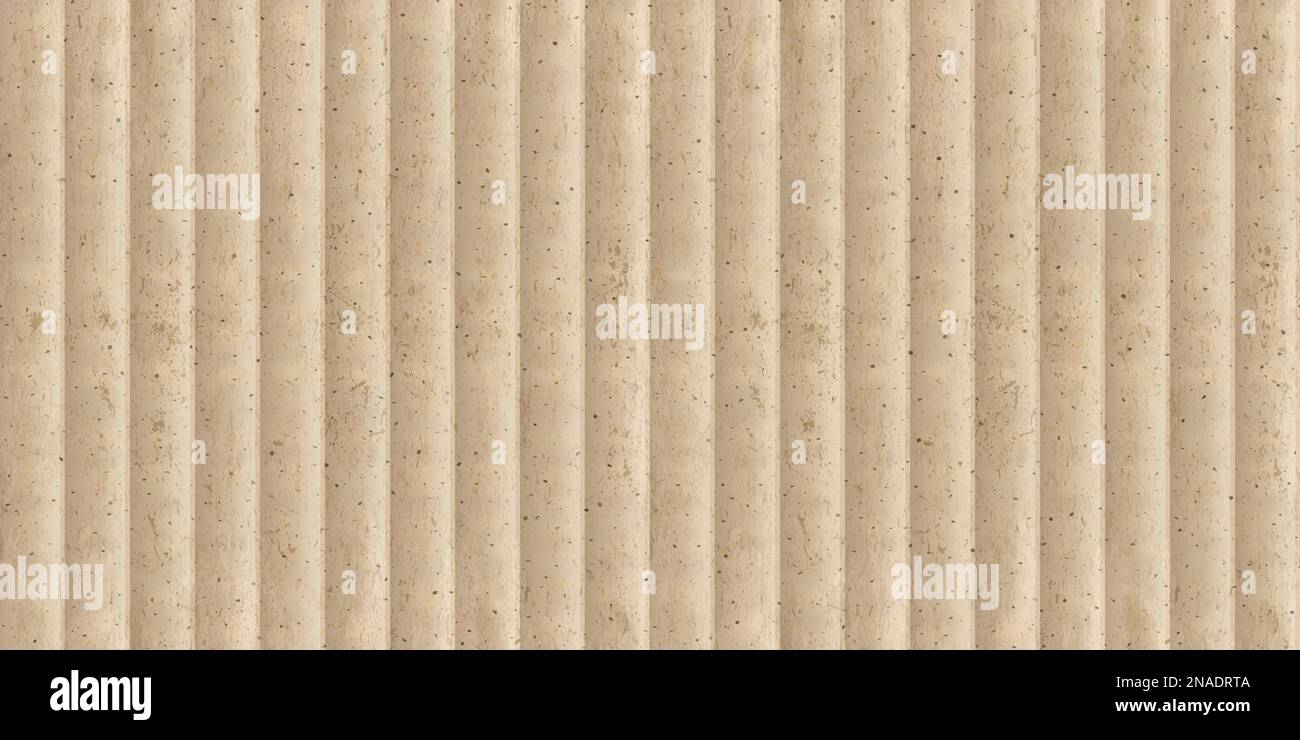 Old brown craft corrugated carton seamless pattern with grainy texture ...