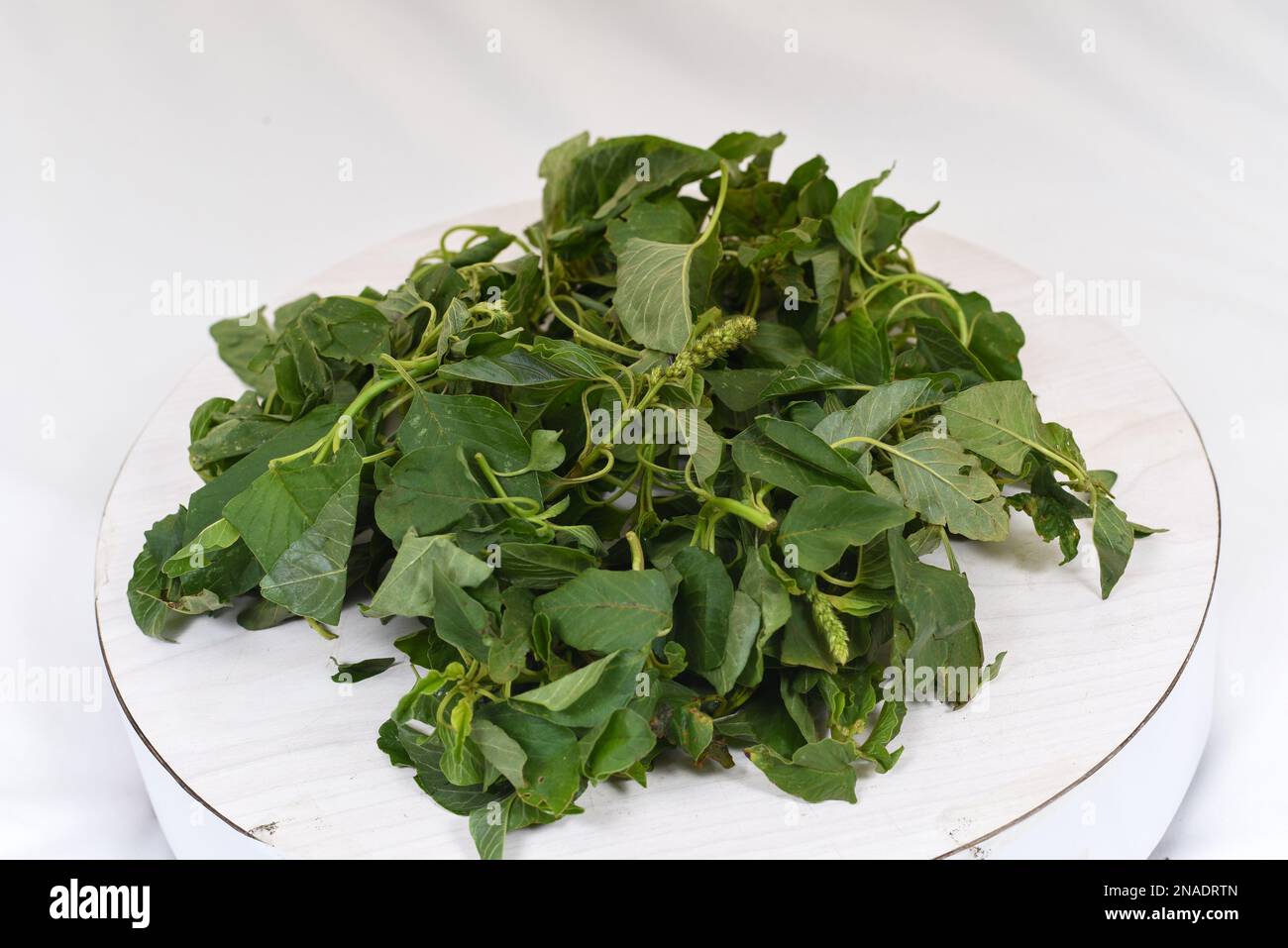 Fresh "Terere" Amaranths, indigenous vegetable isolated on plain ...