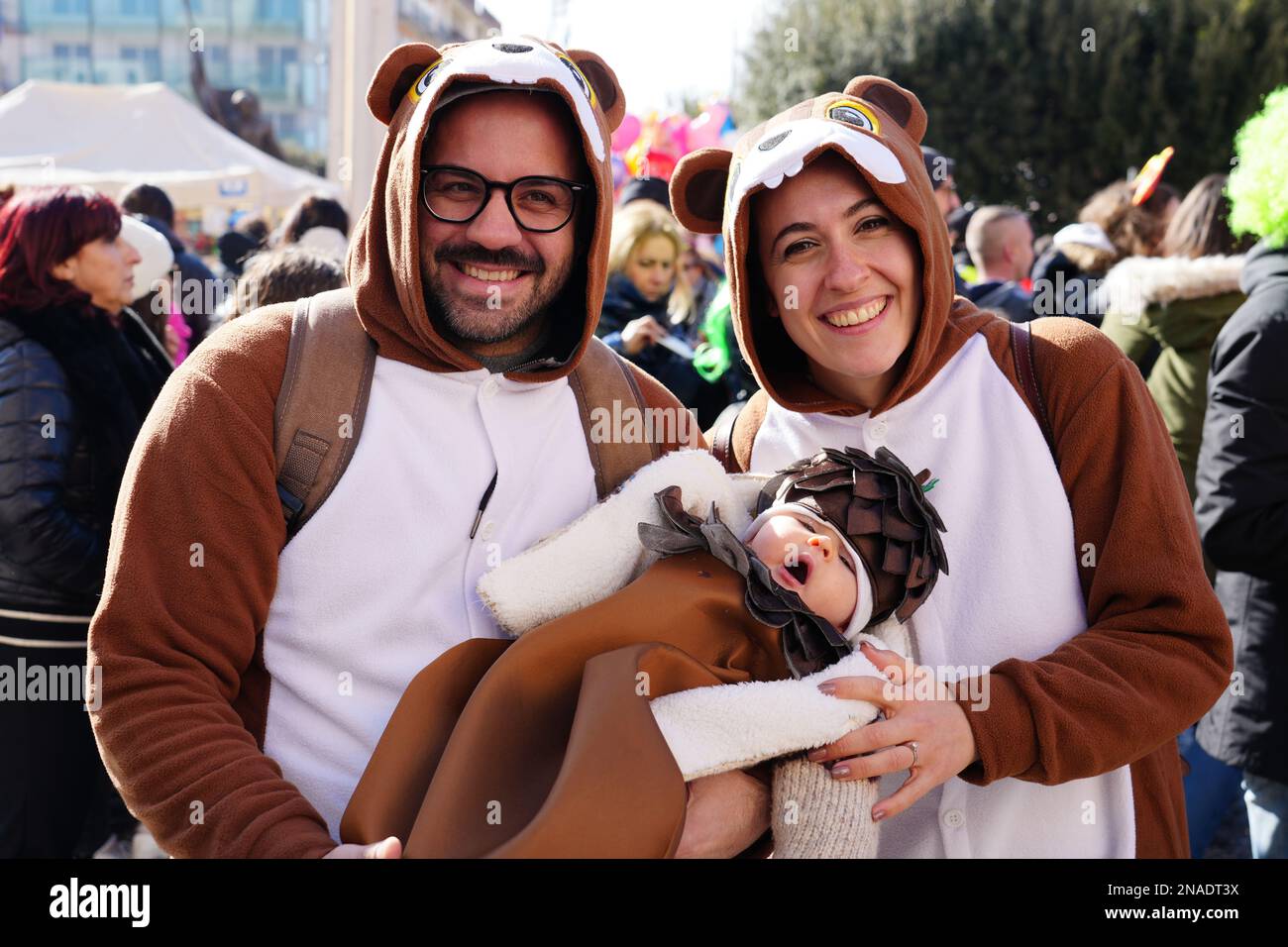 Putignano. 12th Feb, 2023. Participants pose for photos during the ...