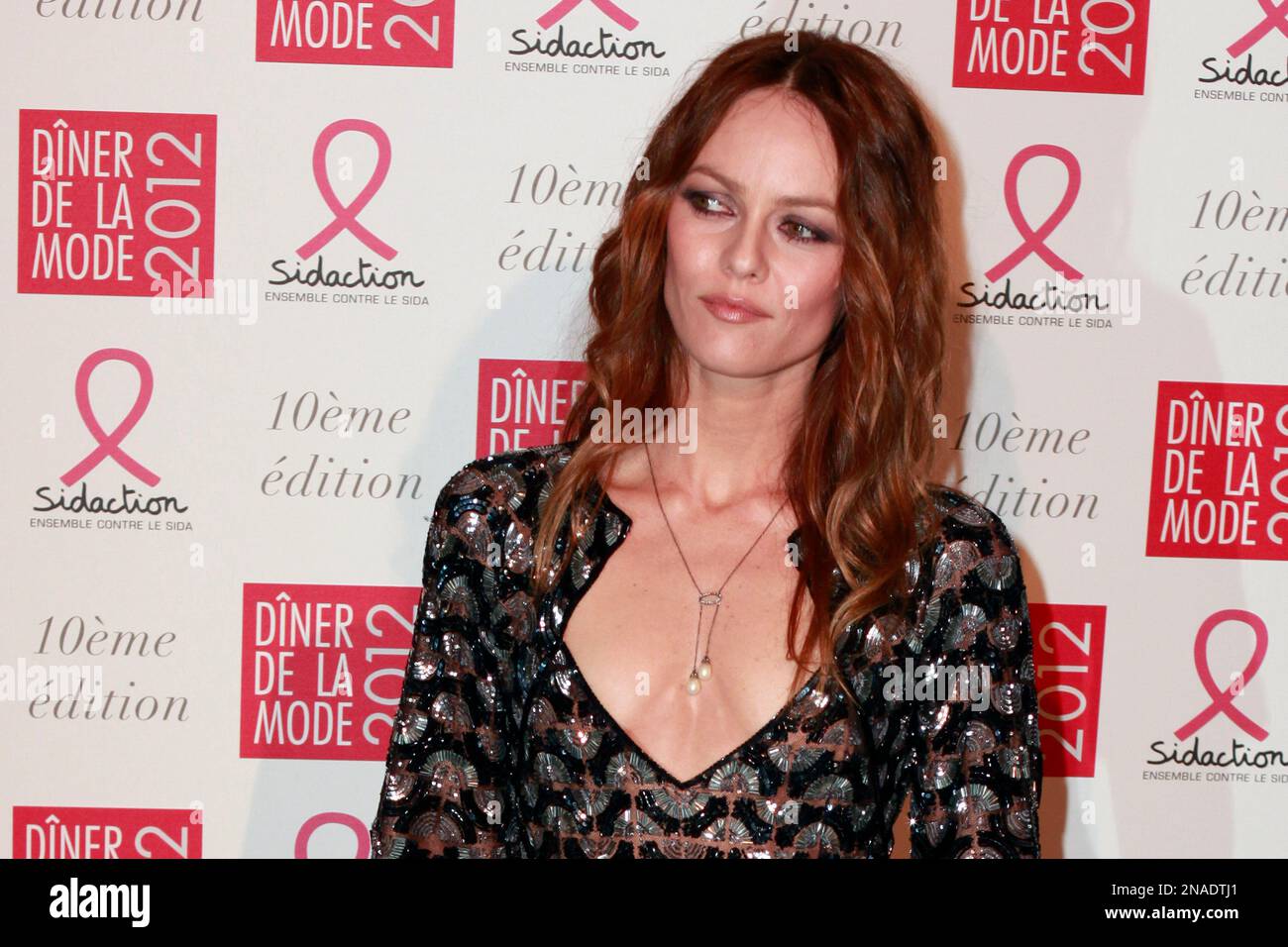 French actress and singer Vanessa Paradis arrives to the Fashion Aids ...