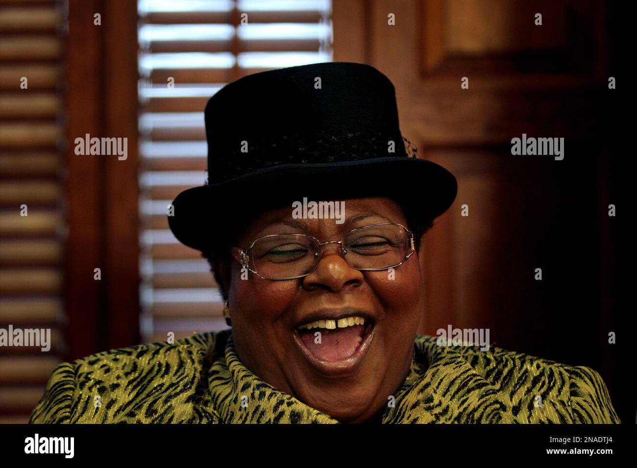 Rep. Sharon Beasley-Teague, D-Red Oak, laughs for a moment during a ...