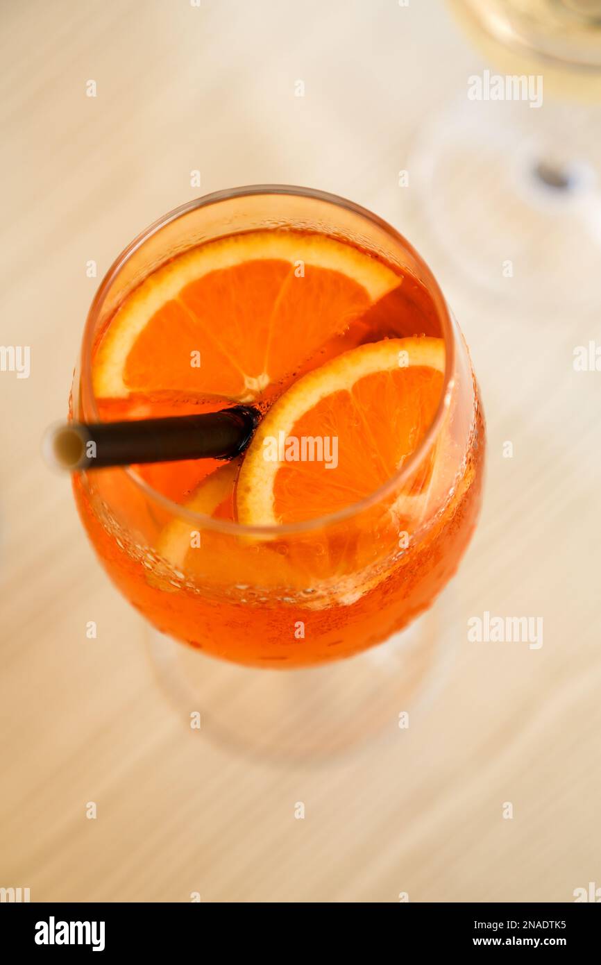 Aperol spritz on the beach Stock Photo - Alamy
