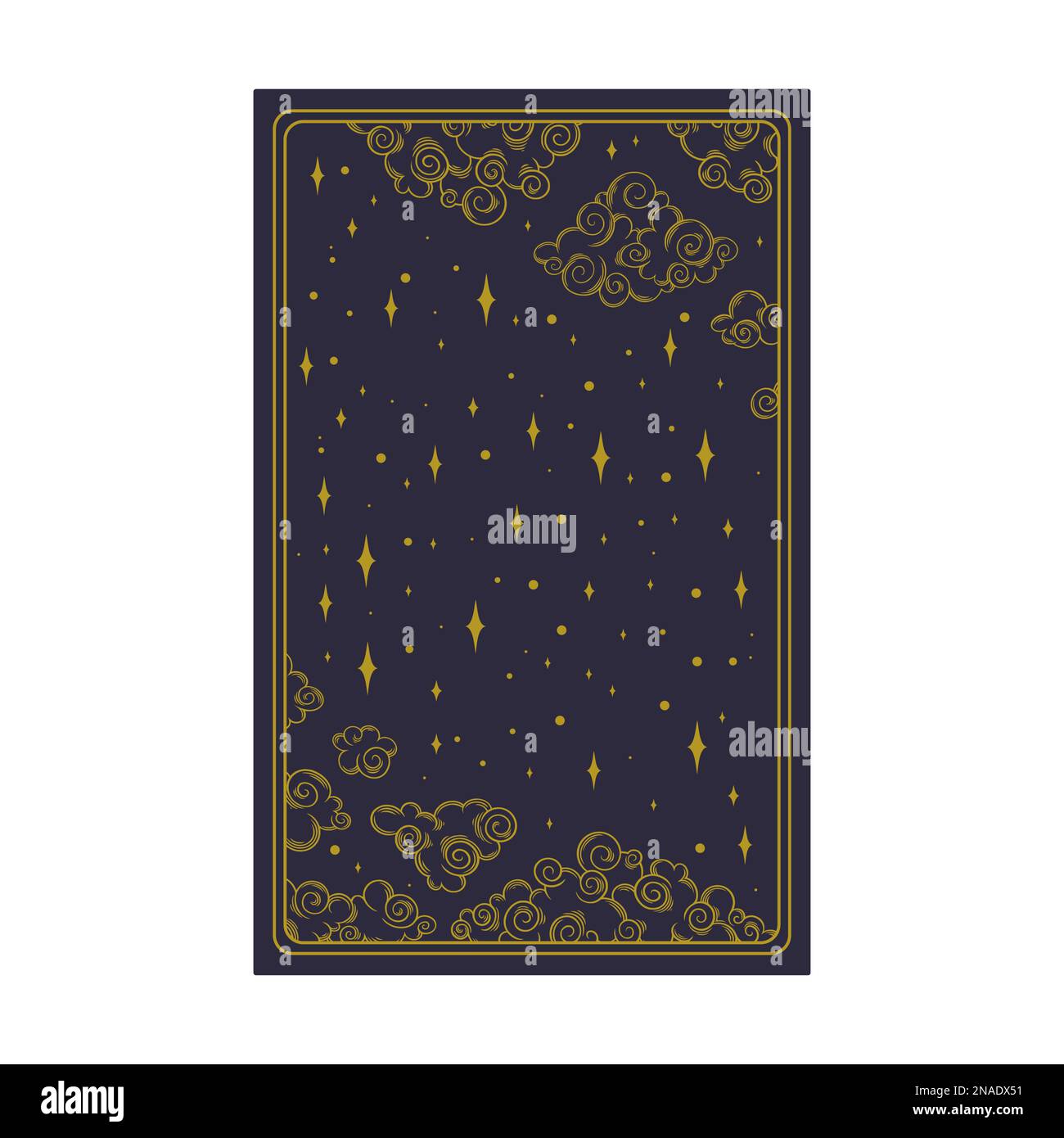 Tarot aesthetic golden card. Bohemian tarot design for oracle card ...