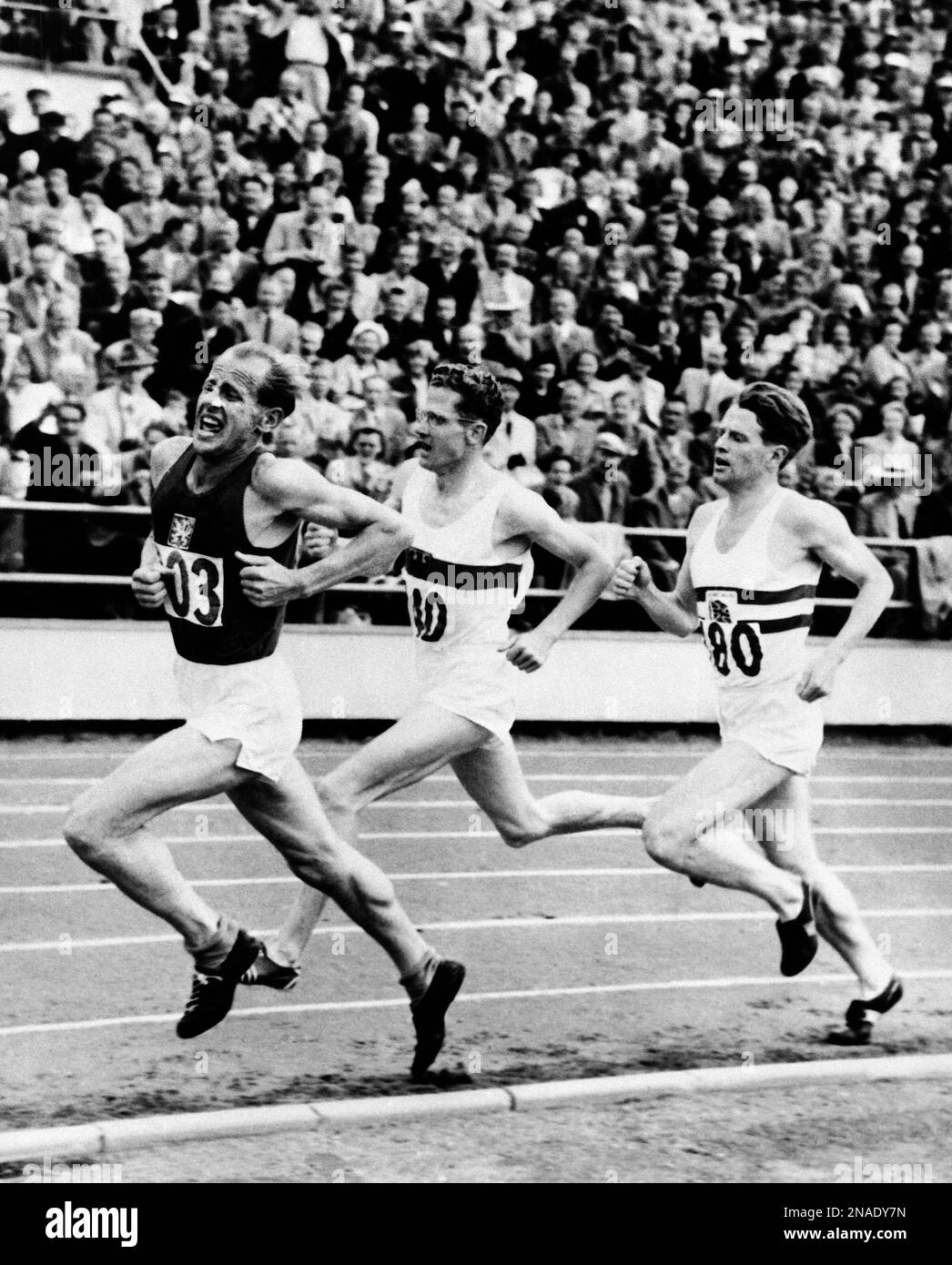 During the Men's final 5000 meters event at the Summer Olympic Games on ...