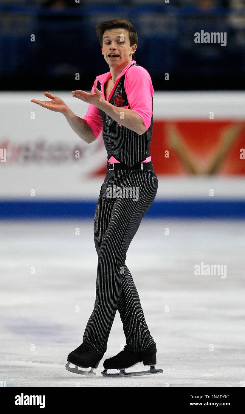 Denmark's Justus Strid performs in the Men's short program at the ...