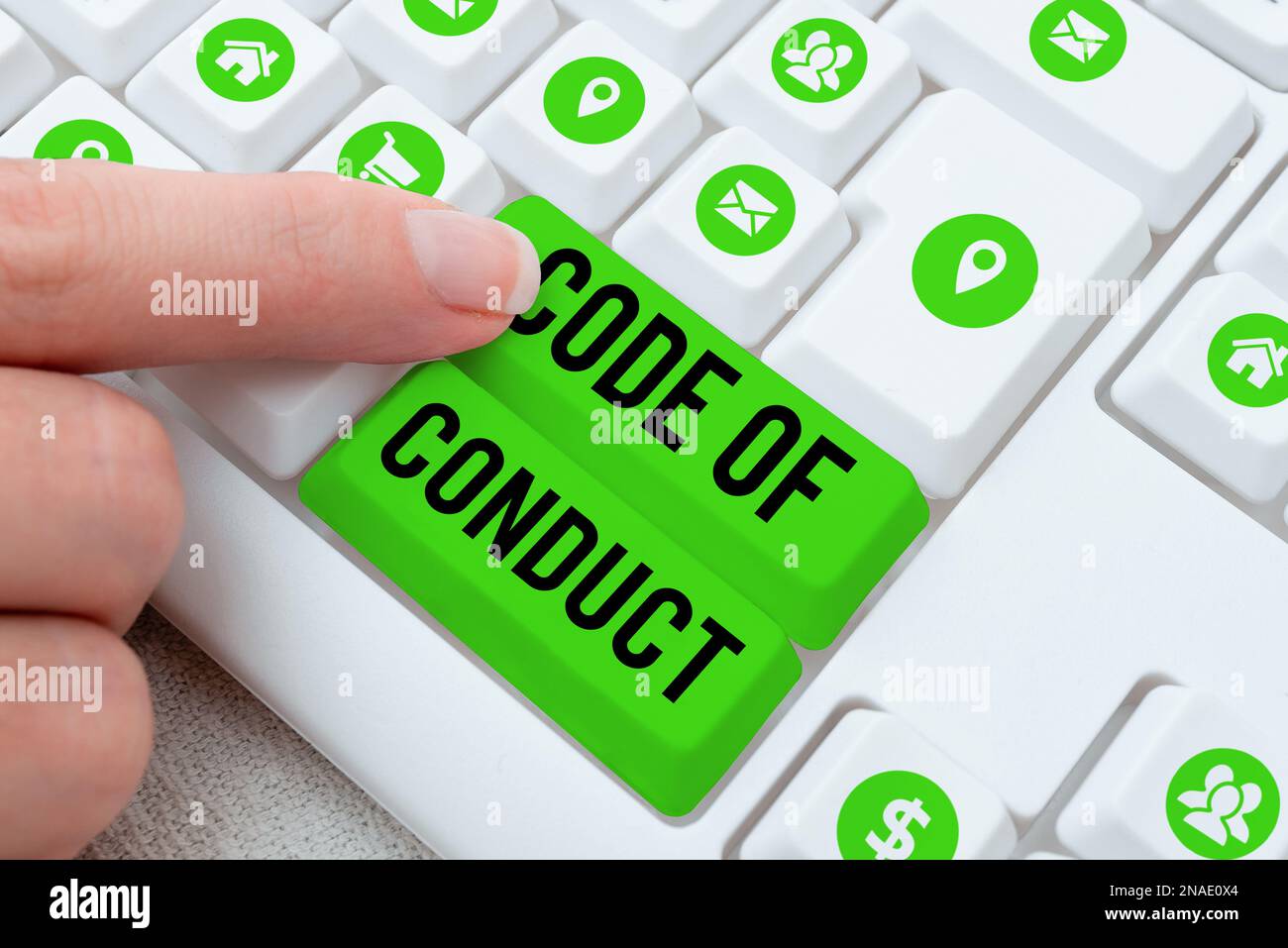 Text sign showing Code Of Conduct, Business idea Ethics rules moral ...