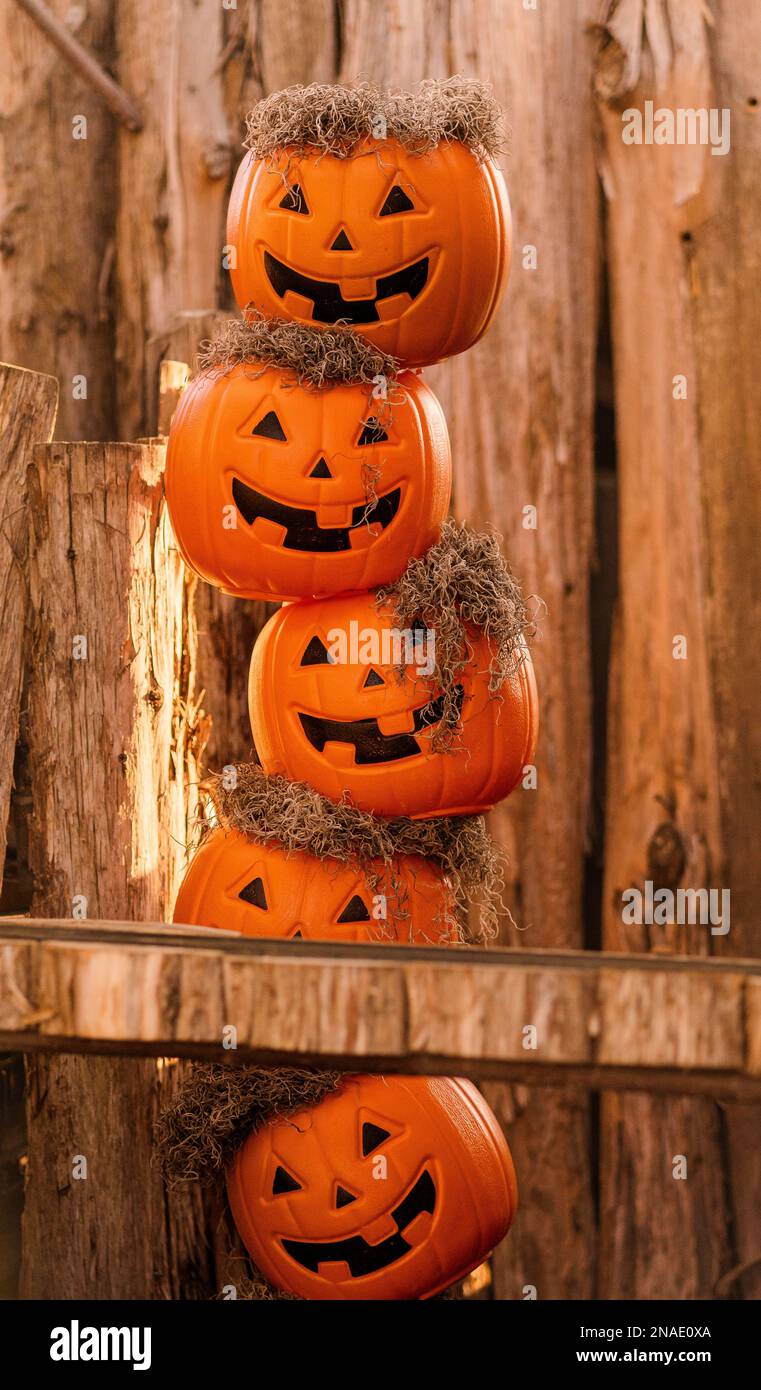 Stack of Pumpkins in the Fall Stock Photo - Alamy