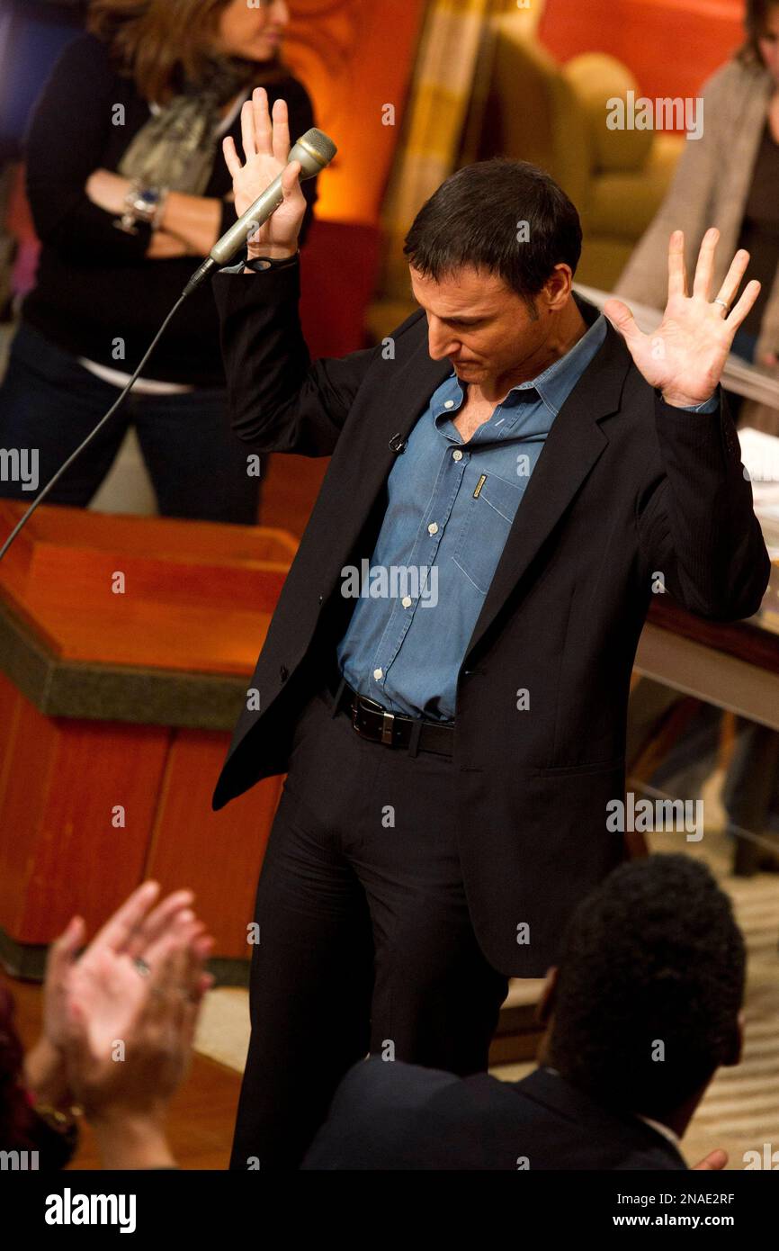 Executive producer Michael Gelman warms up the audience before taping ...