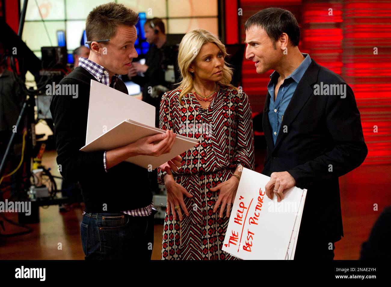 Executive producer Michael Gelman, right, and Kelly Ripa appear on the ...