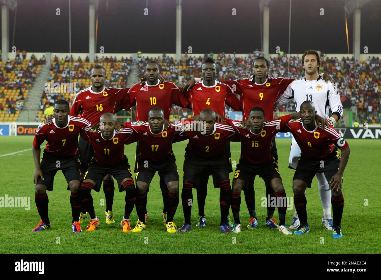 Angola's national soccer team poses for a team picture ahead of their ...