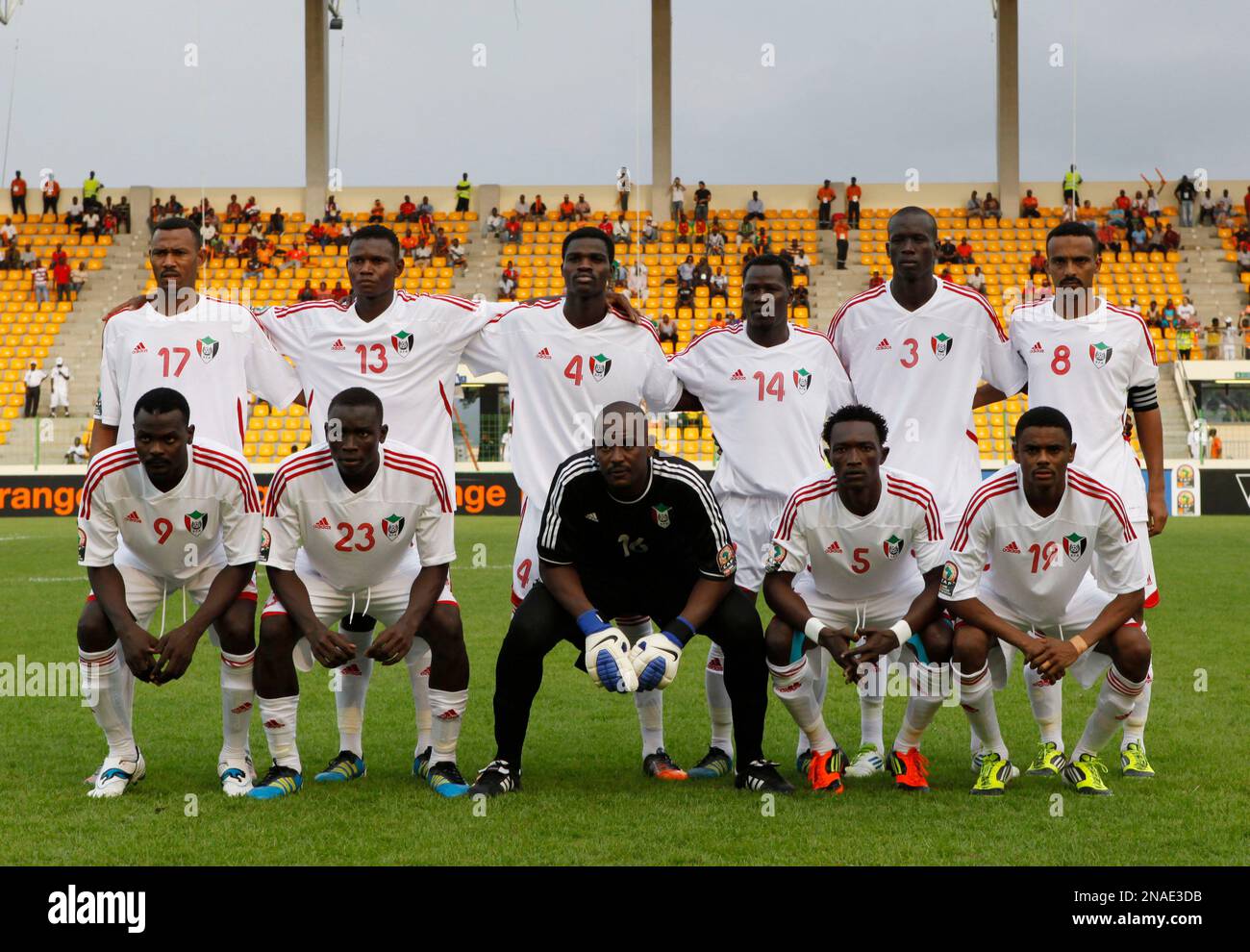 Sudan's national soccer team poses for a team picture before the start ...