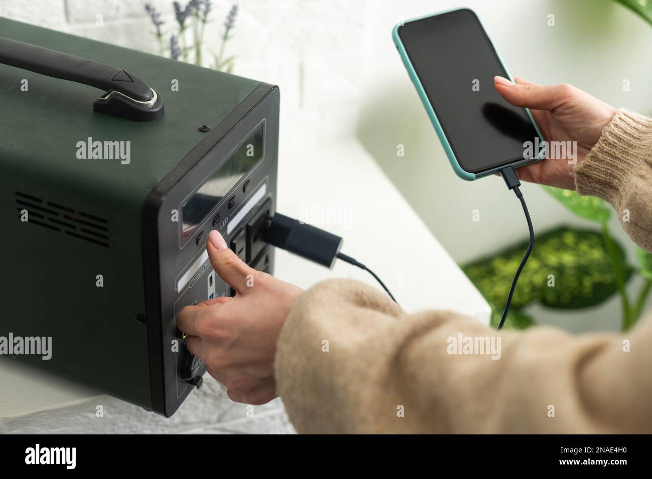 Corner free charging for mobile phones Stock Photo - Alamy