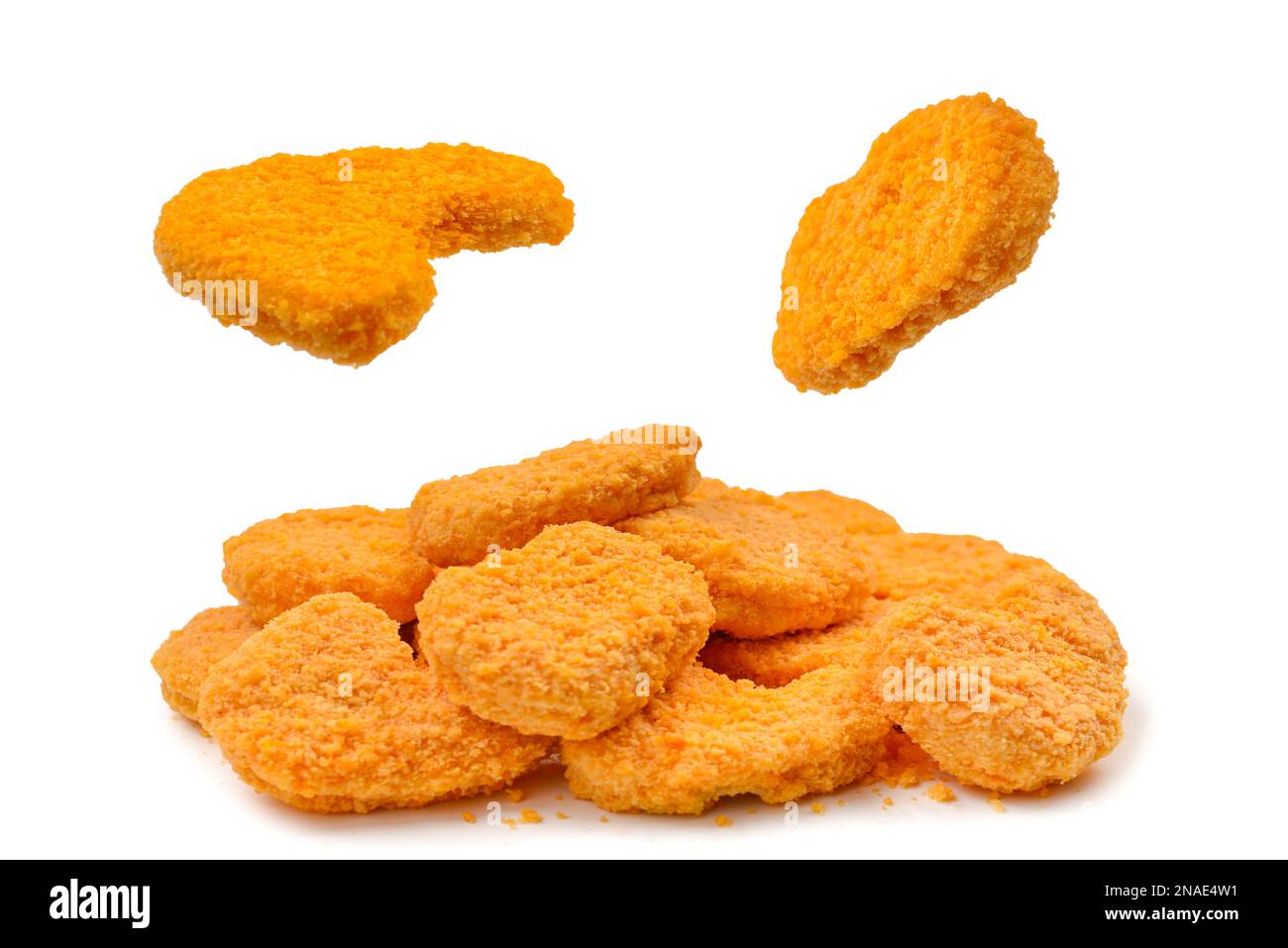 Nuggets isolated on a white background Stock Photo - Alamy