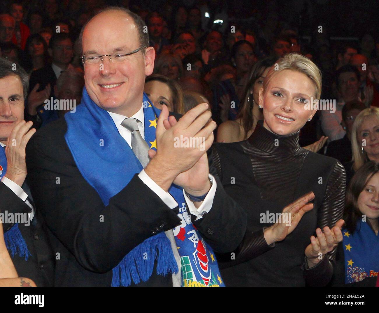 In this Tuesday, Jan. 24 , 2012 photo, Prince Albert II of Monaco and ...