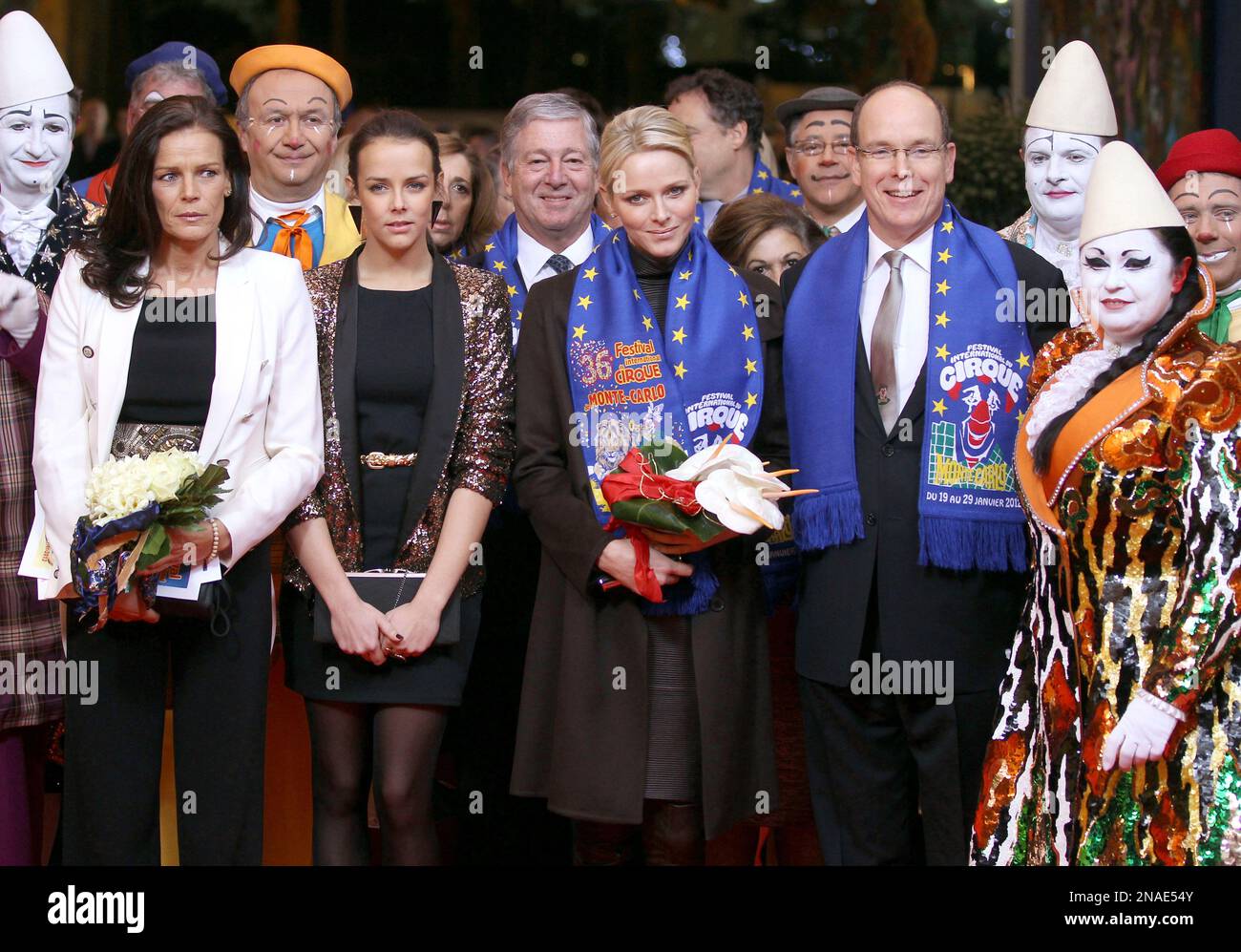 In this Tuesday, Jan. 24, 2012 photo, left to right, Princess Stephanie ...