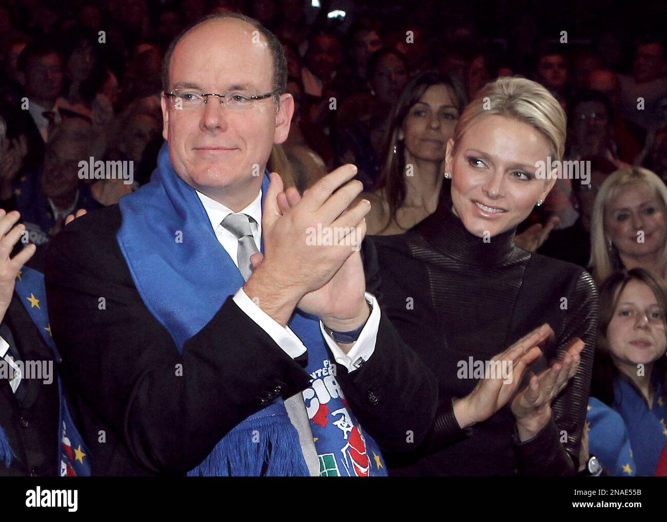 In this Tuesday, Jan. 24 , 2012 photo, Prince Albert II of Monaco and ...