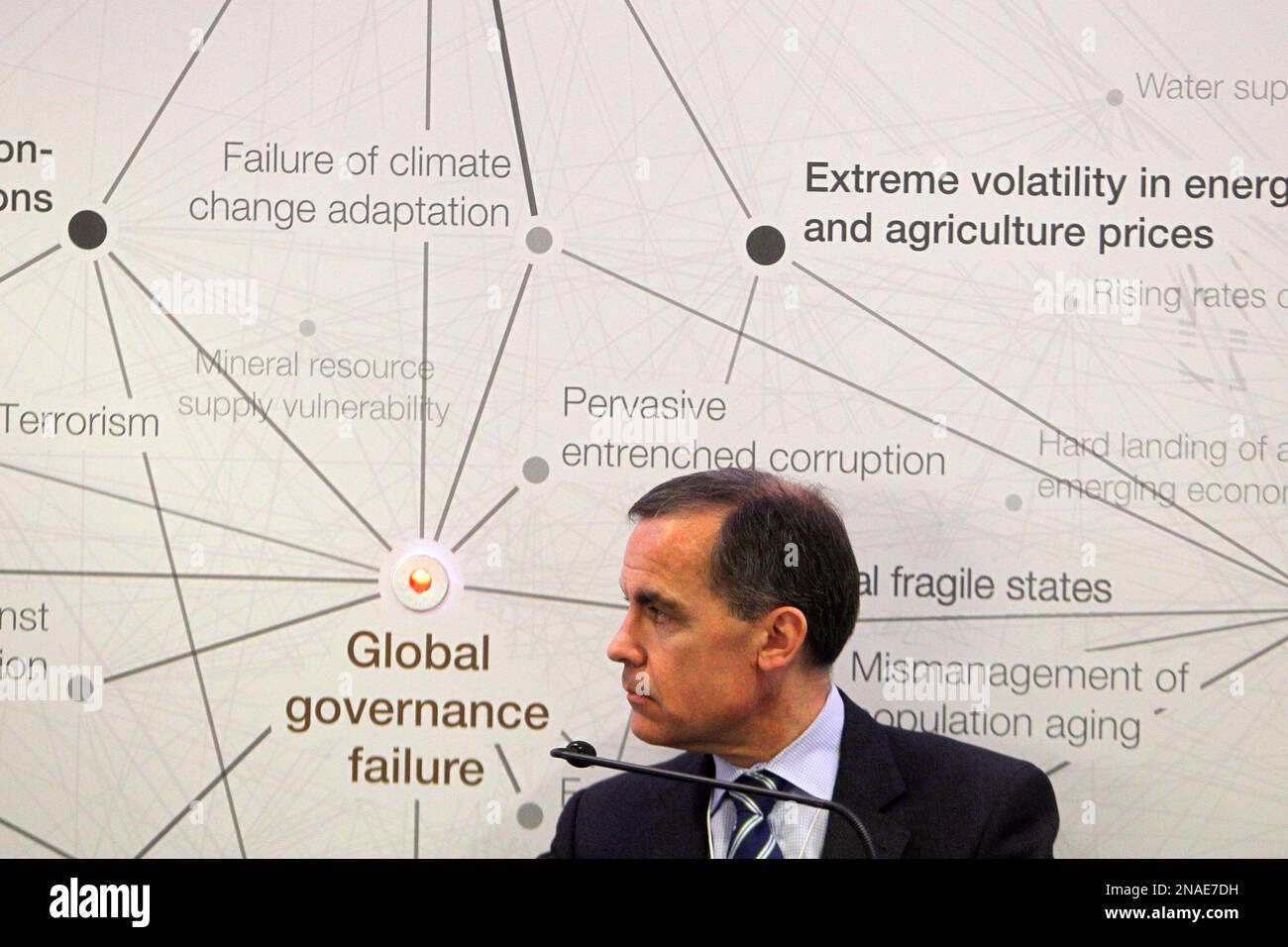 Bank of Canada governor Mark Carney, attends a session at the World ...