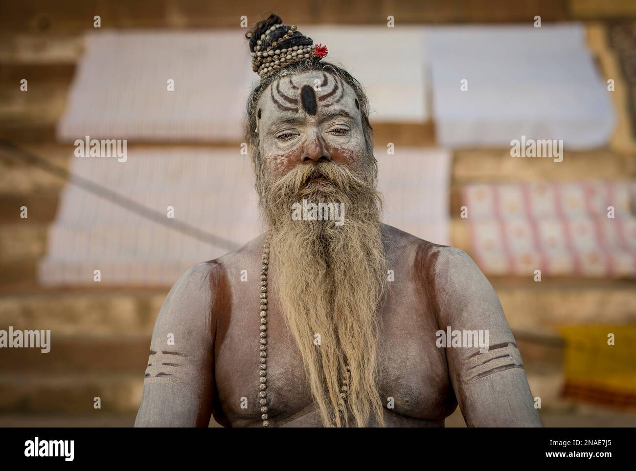 Sadhu face hi-res stock photography and images - Alamy