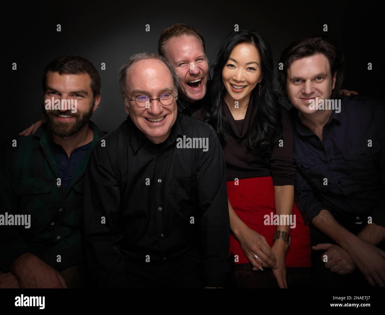 From left, co-directors Jeremiah Zagar, Phil Cox, Morgan Spurlock ...