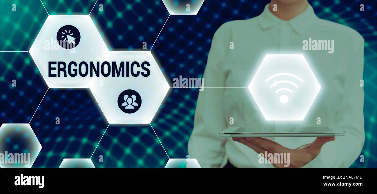 Text showing inspiration Ergonomics, Internet Concept fitting or ...