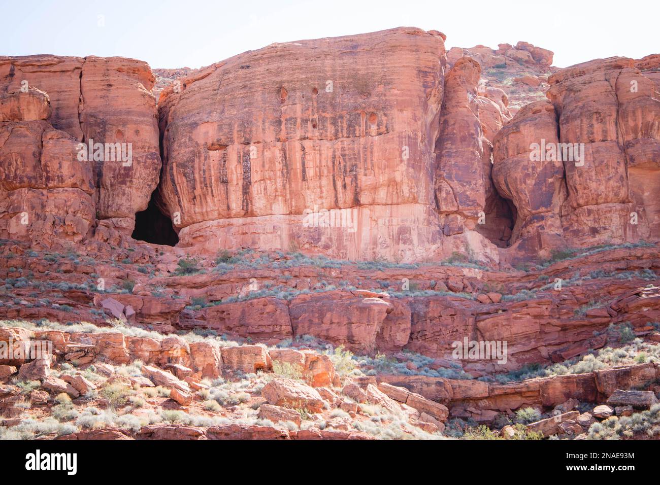 Twin Caves at Snow Canyon State Park in Utah Stock Photo - Alamy