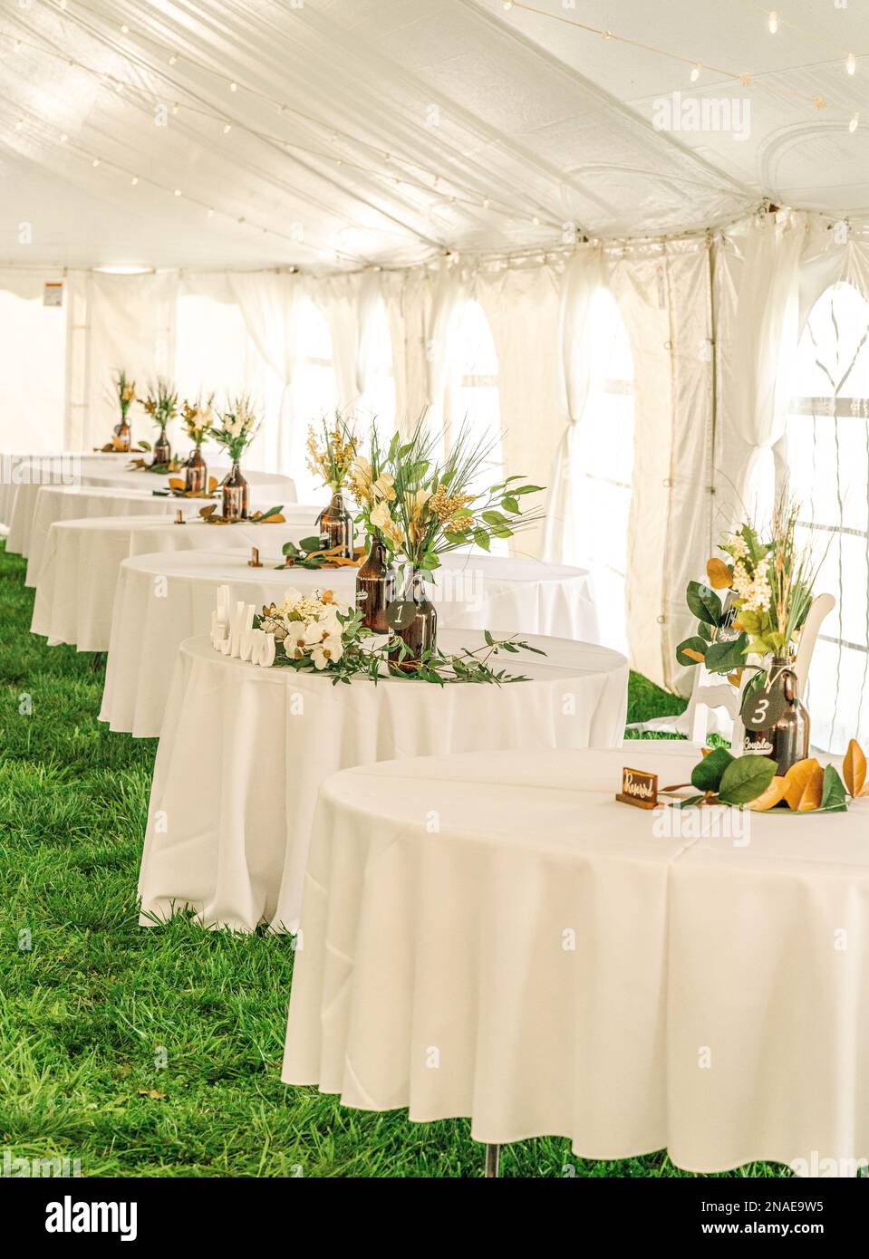 All White Wedding Tables