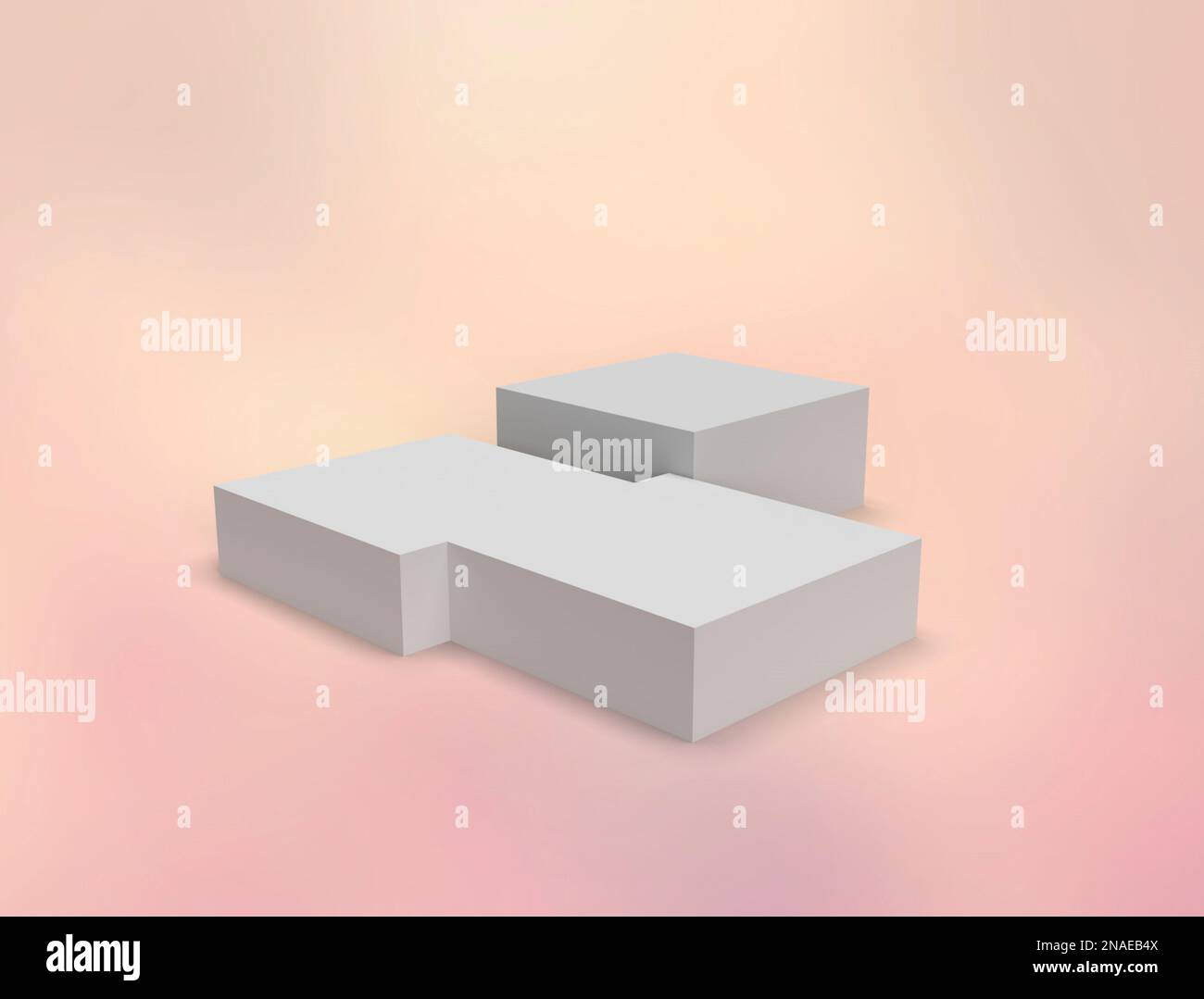 white product display stand for white background advertising Stock ...