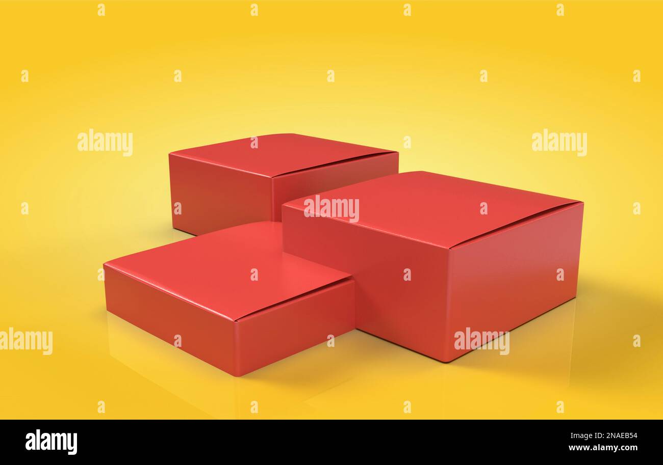 Red pedestal product display hi-res stock photography and images - Alamy