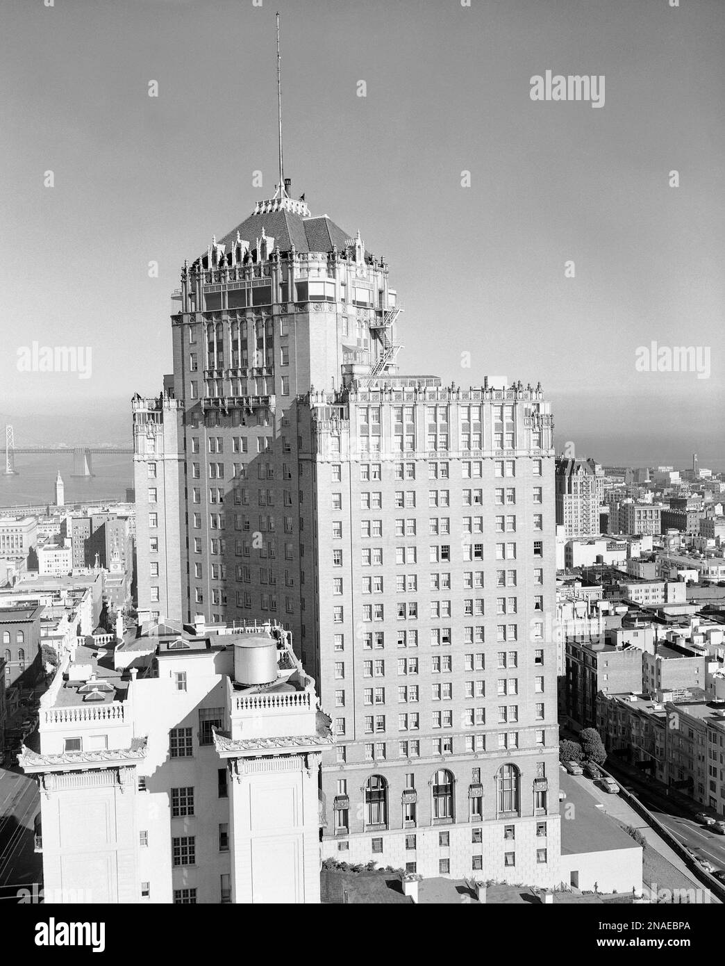 The Mark Hopkins Hotel, a comparative late-comer to the Nob Hill region, occupies a choice ...