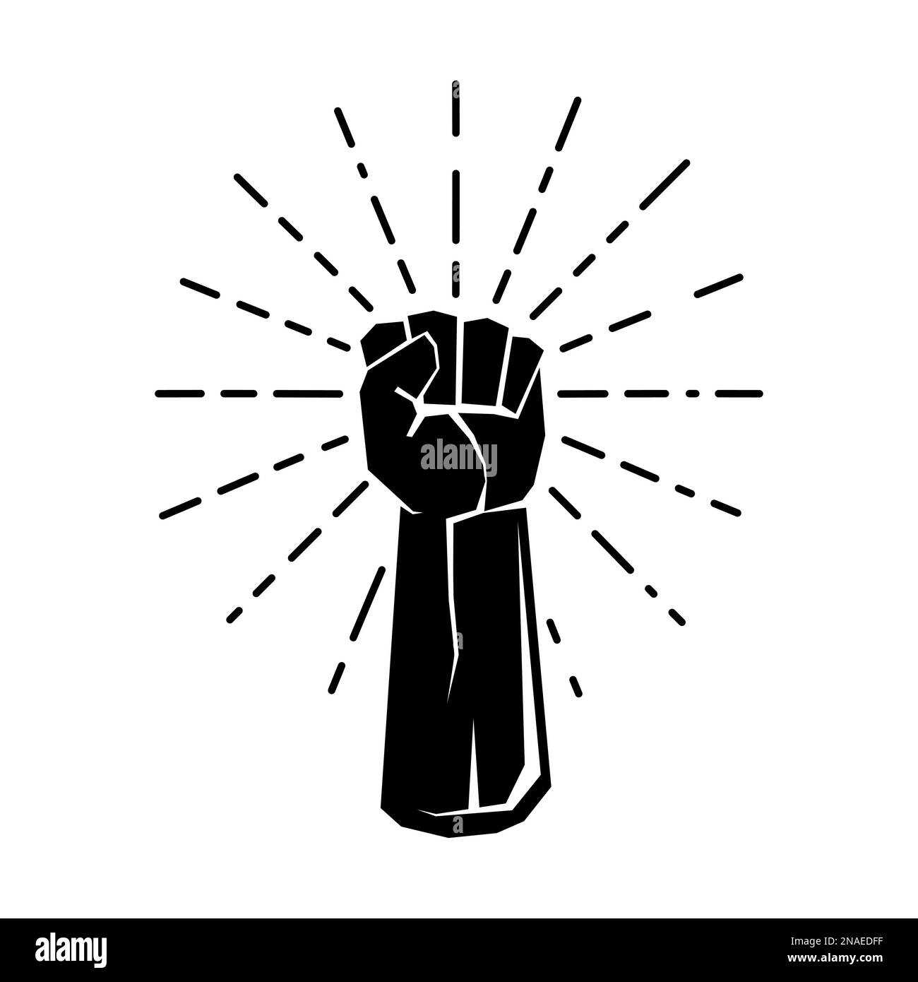 Fist icon. Protest concept. Empowerment icon. Fist clenched symbol ...