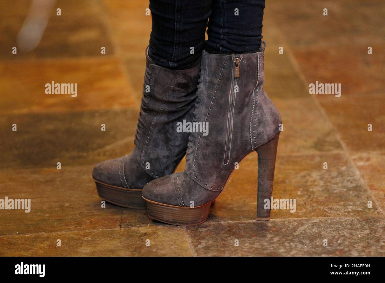 The shoes worn by actress Meagan Good are seen at the premiere of "LUV ...