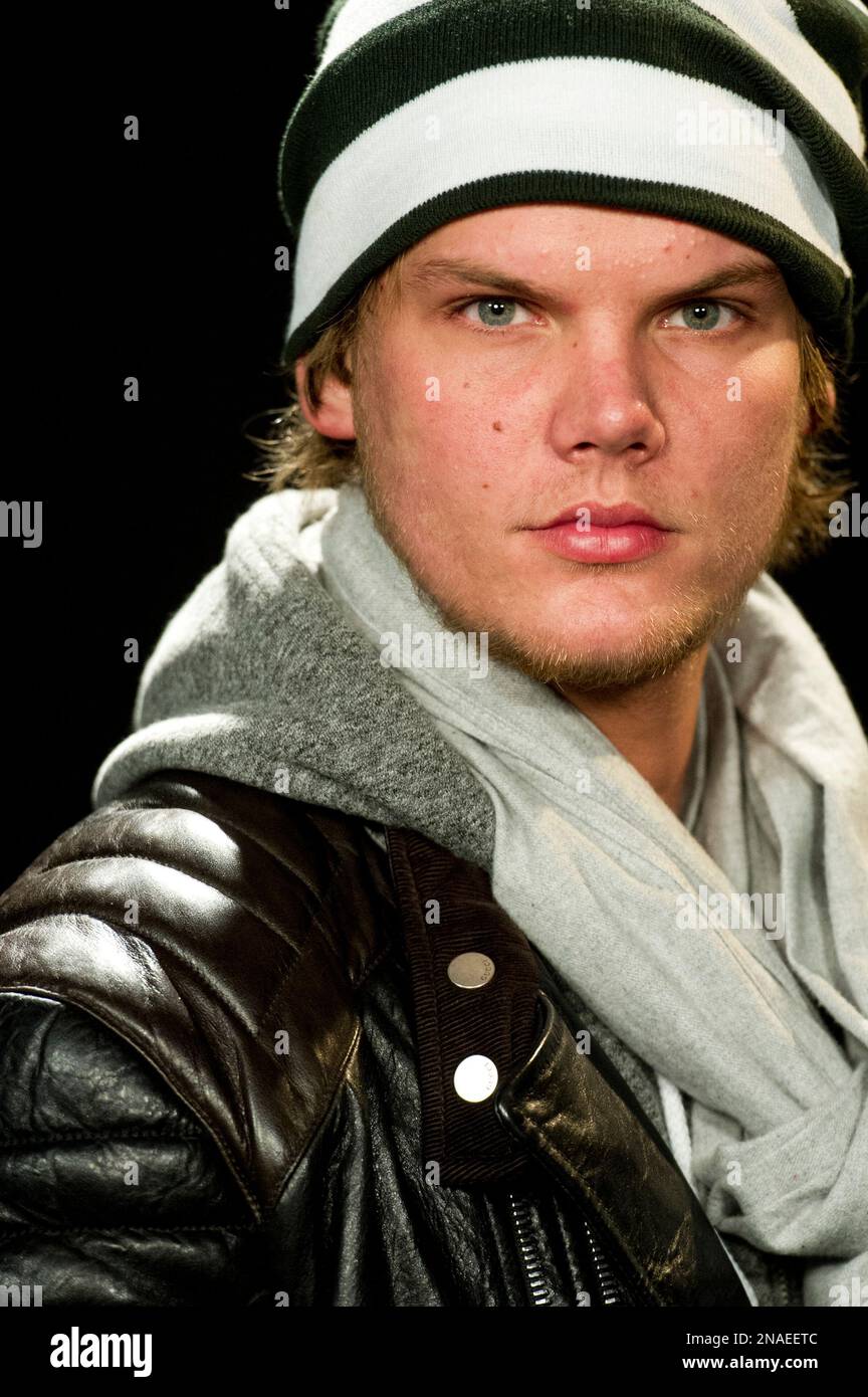 Avicii poses for a portrait in New York, Monday, Jan. 23, 2012. (AP ...