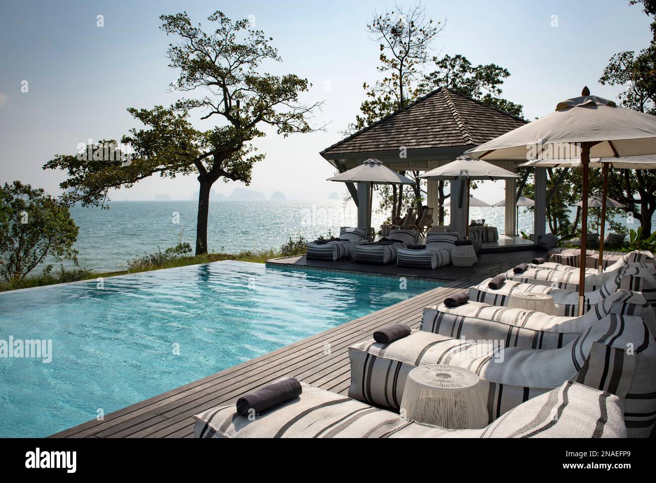 Luxury hotel swimming pool in Phang Nga Bay, Thailand; Thailand Stock ...