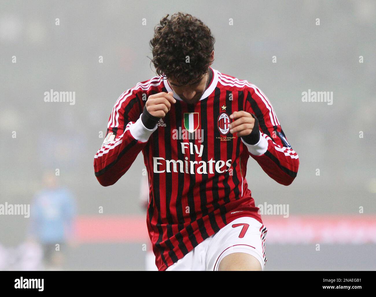 AC Milan Brazilian forward Pato reacts after missing a scoring chance ...