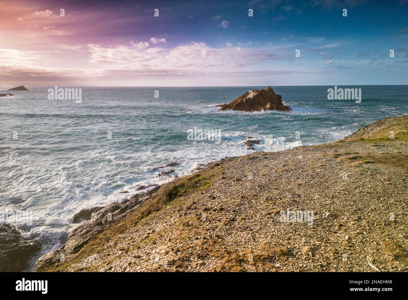 The small rocky uninhabited island called The Goose off the coast ...