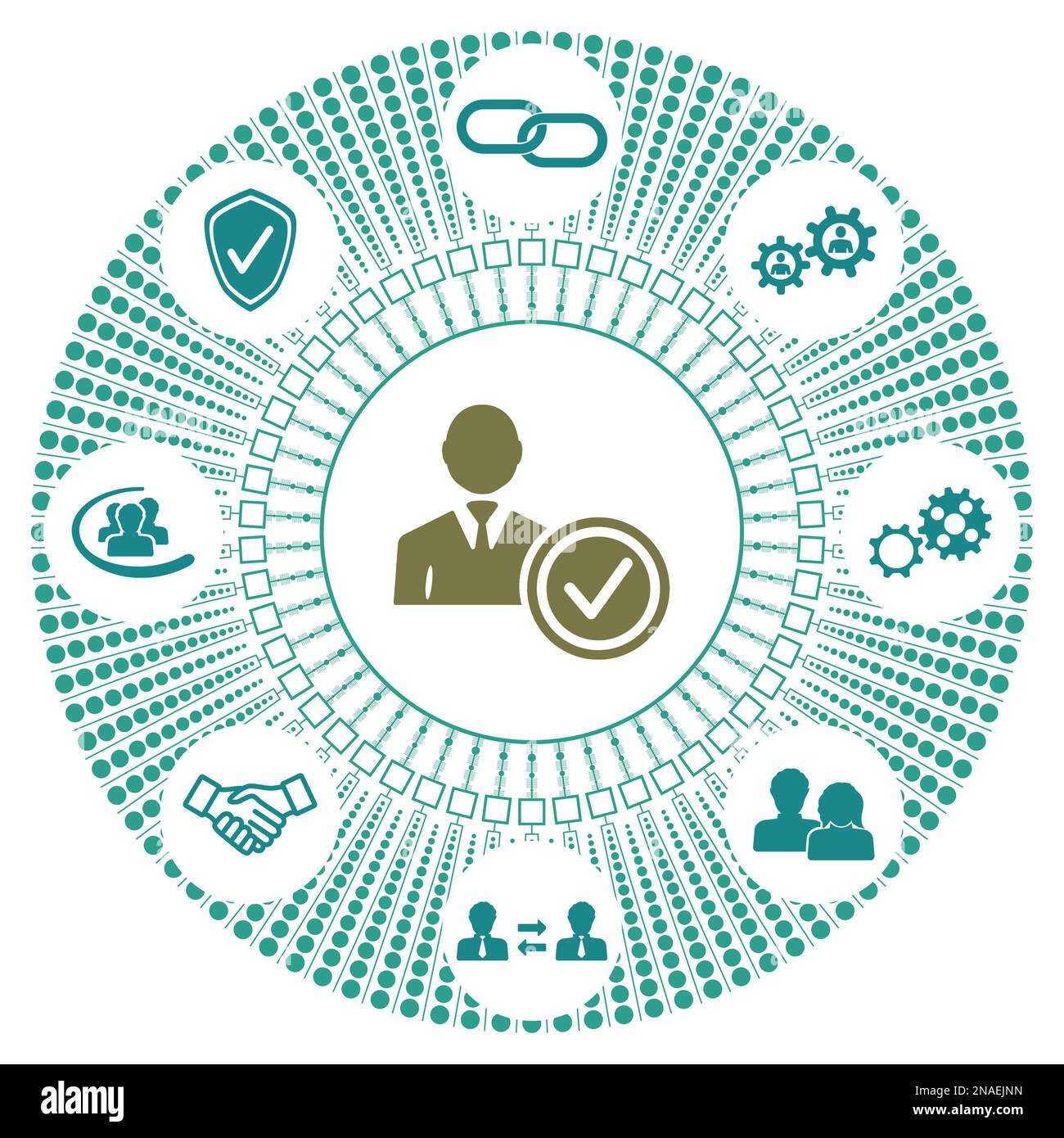 Concept of trust with connected icons Stock Photo - Alamy