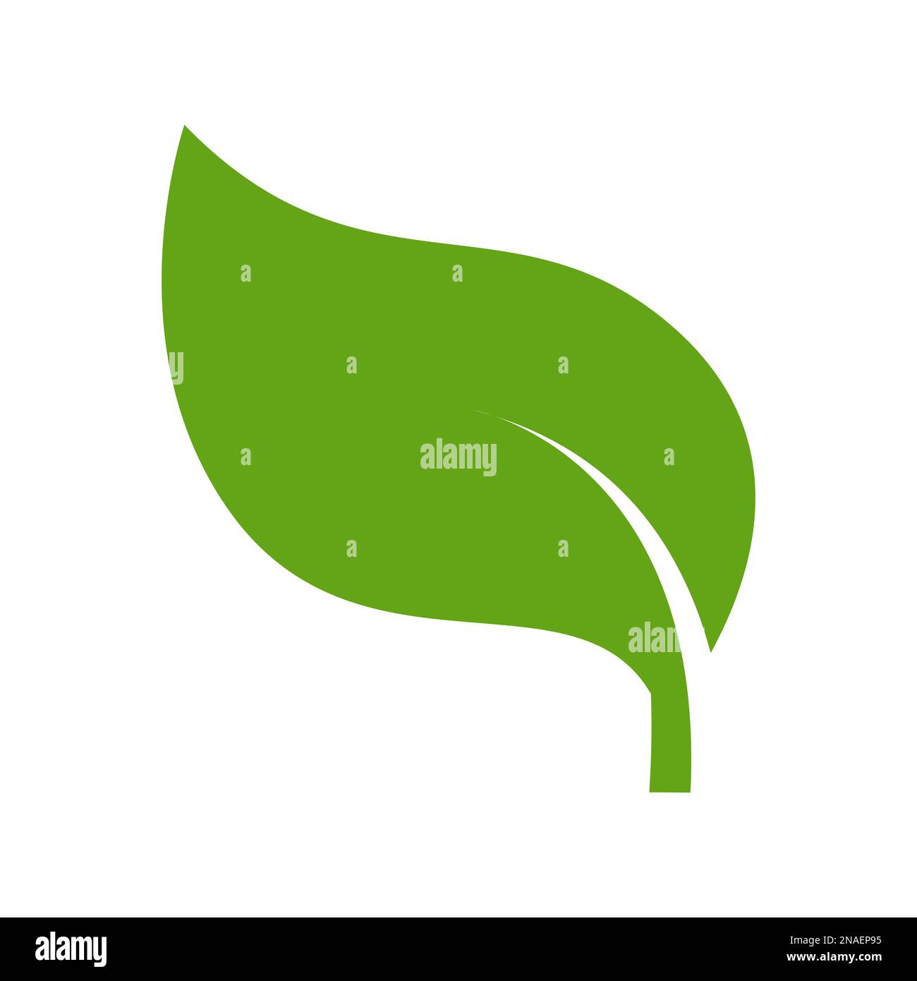 Eco green color leaf vector logo flat icon. Isolated leaf shape on ...