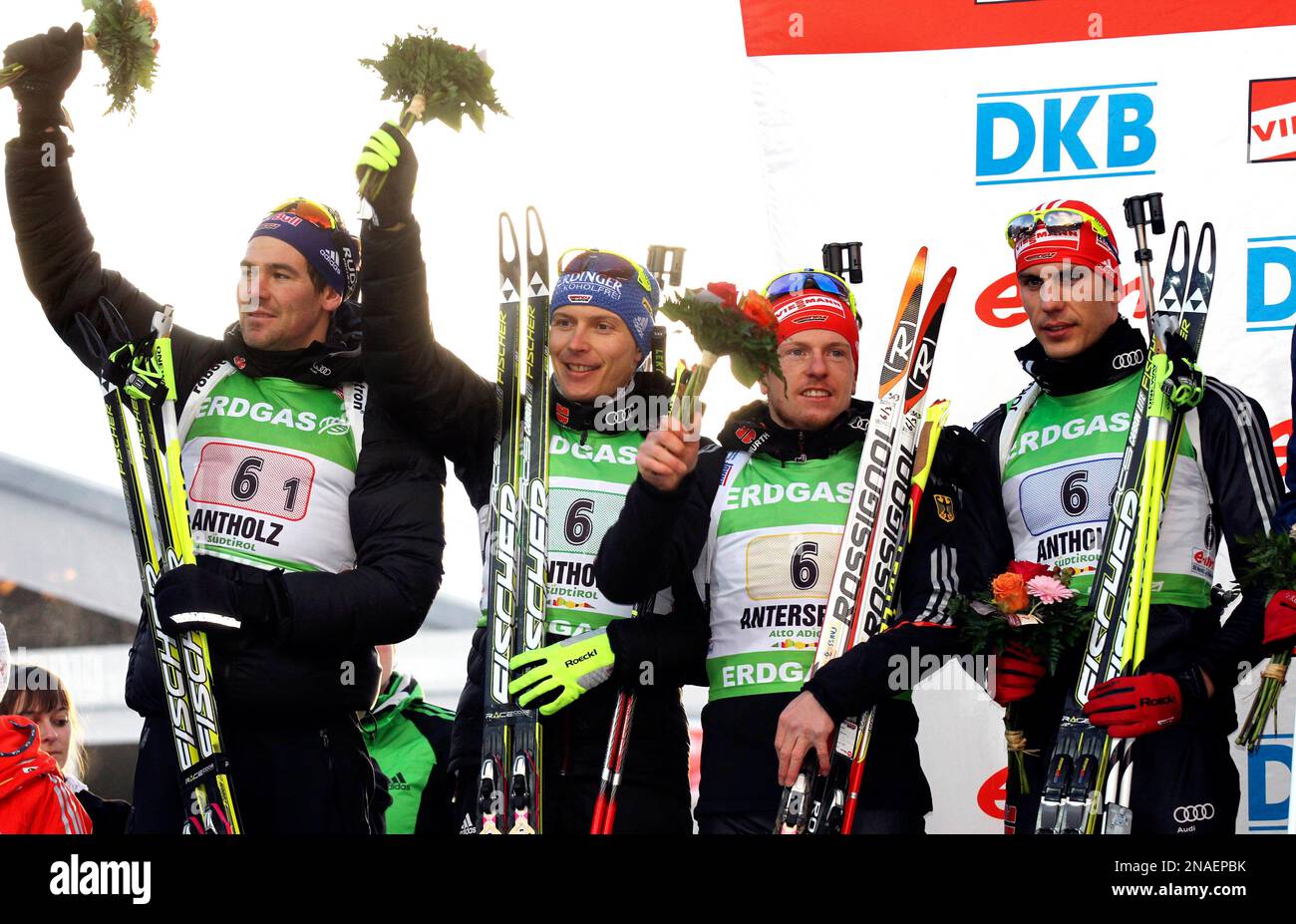 From left, team Germany, Michael Roesch, Andreas Birnbacher, Florian ...