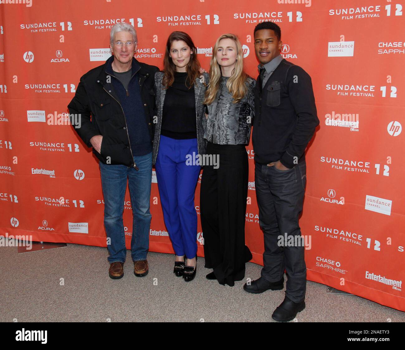Cast members, from left to right, Richard Gere, Laetitia Casta, Brit ...