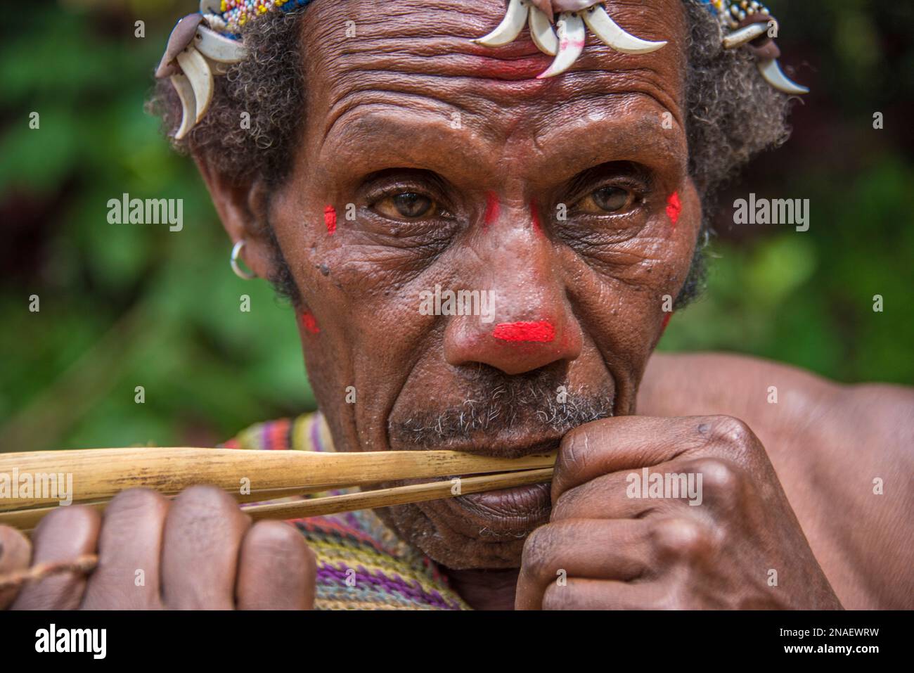 Huli tribesmen in the Tari Valley area in Papua New Guinea’s Southern ...